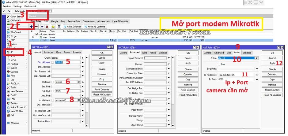 Mở Port Modem Mikrotik – Open Port Modem Mikrotik – KIỂM SOÁT 247
